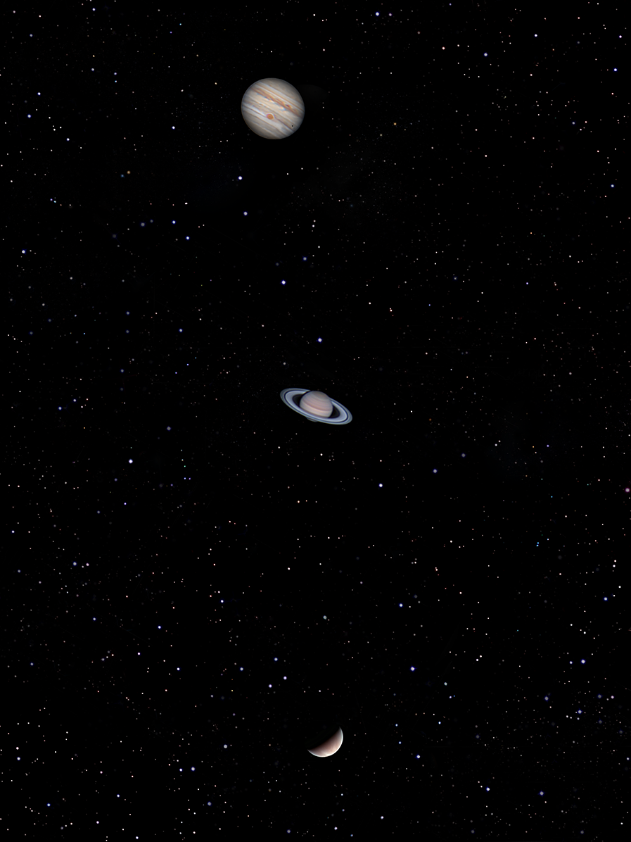 Three Planets In Single Frame - Sky & Telescope