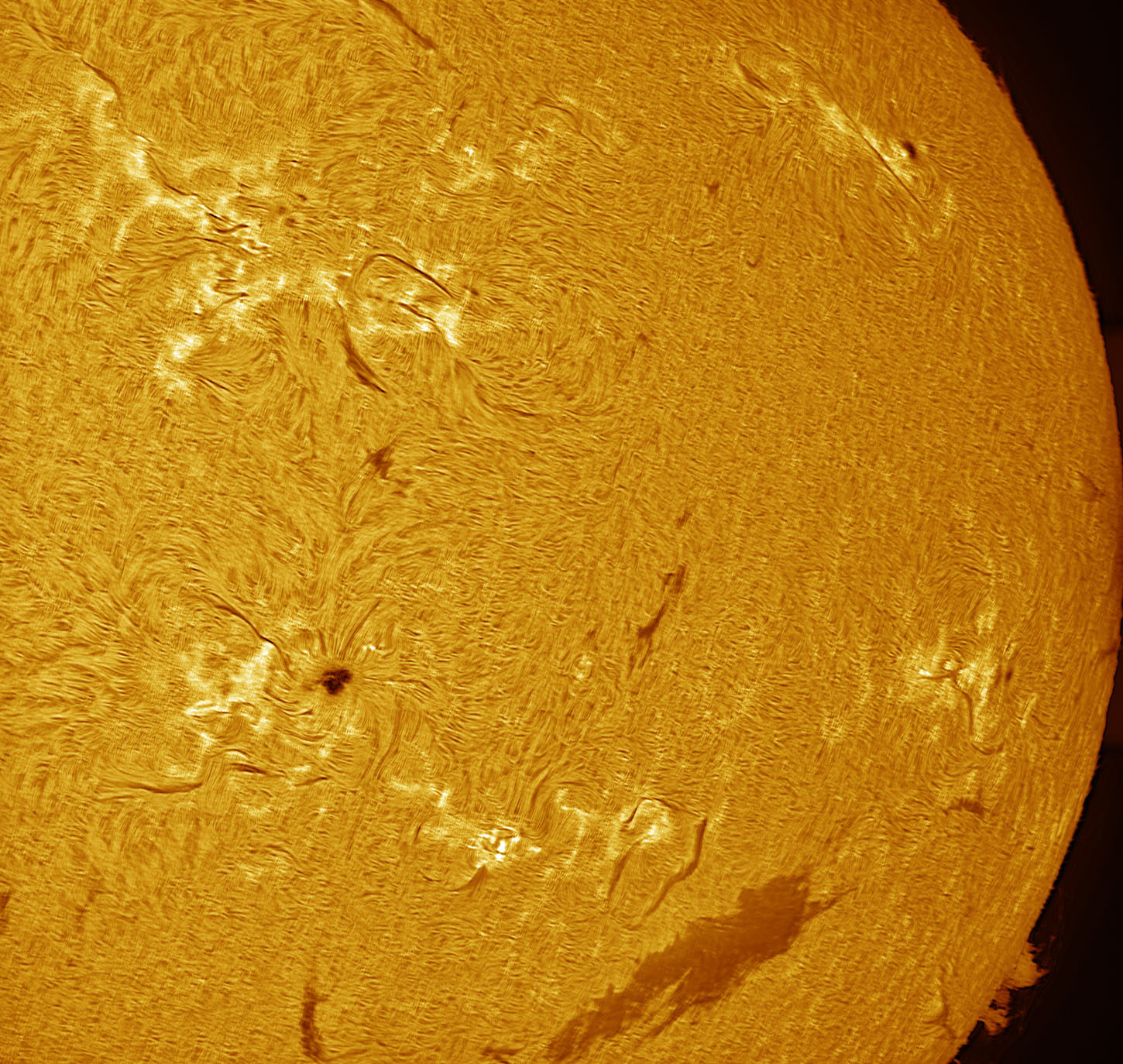 Huge Sunspot 3190, Giant Filament - Sky & Telescope
