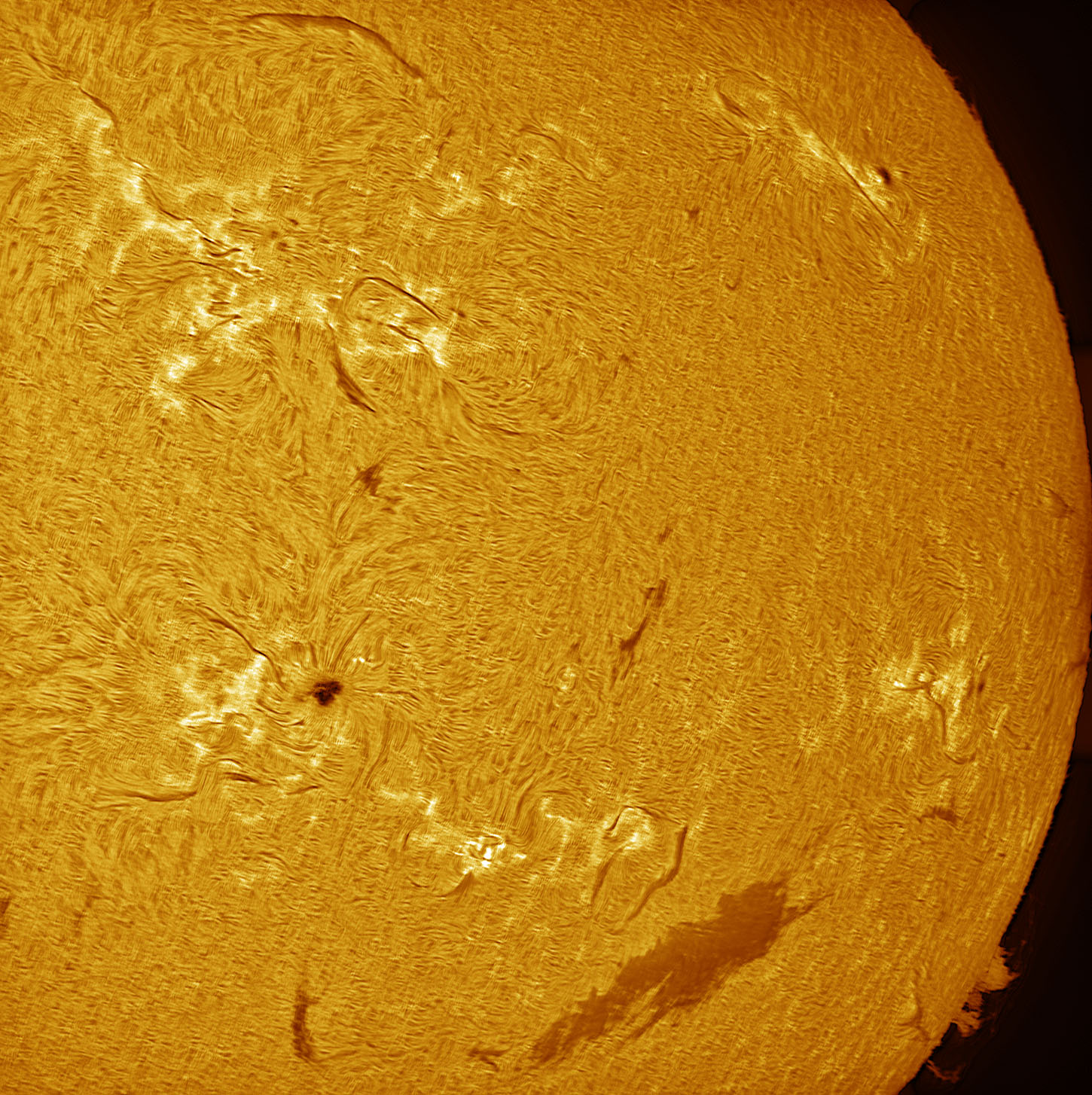 Huge Sunspot 3190, Giant Filament - Sky & Telescope