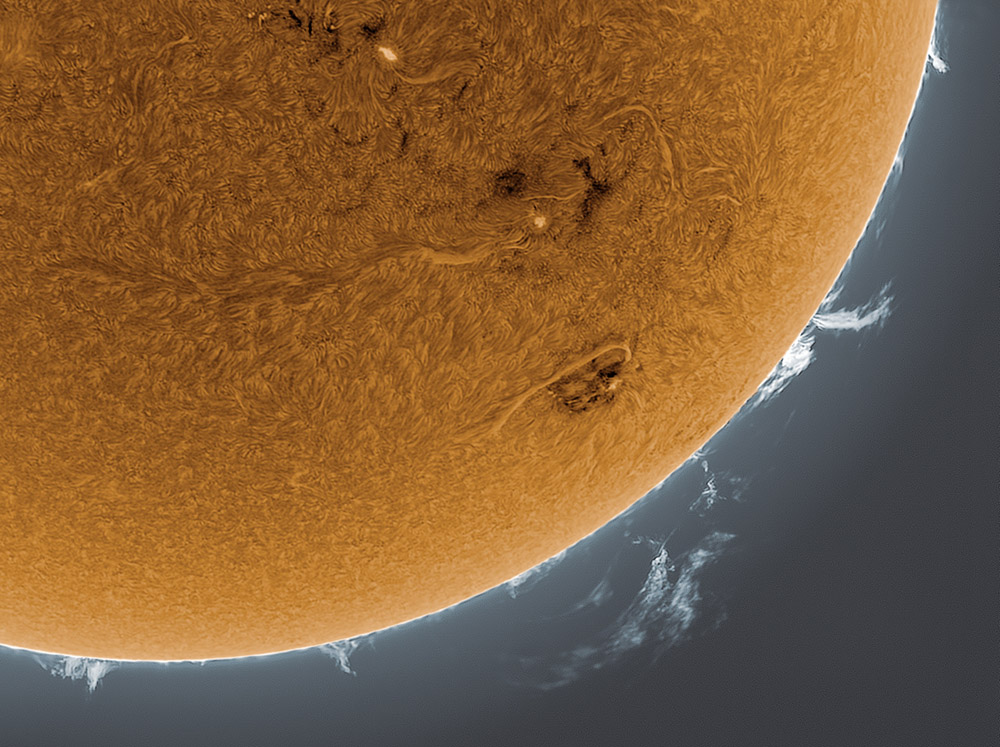 Sun - Prom closeup - Sky & Telescope