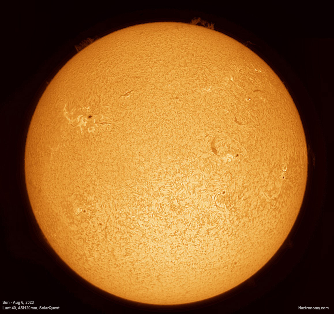 Full Disk H-Alpha Sun - Sky & Telescope