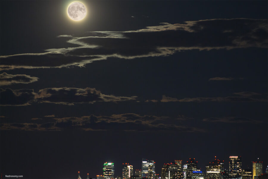 Supermoon over Boston - Sky & Telescope