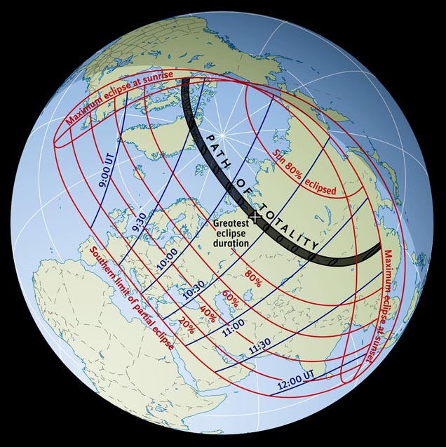 August 1st's Eastern Solar Eclipse - Sky & Telescope