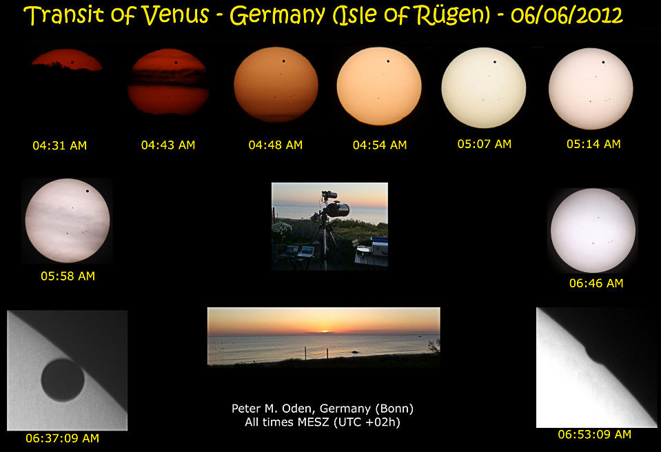 Composite: Transit of Venus (Germany) | Peter M. Oden - Sky & Telescope