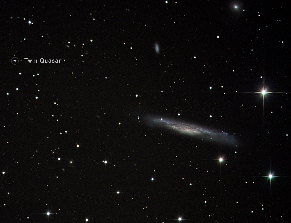 Twin Quasar & Galaxy NGC3079 | Eduard von Bergen - Sky & Telescope ...