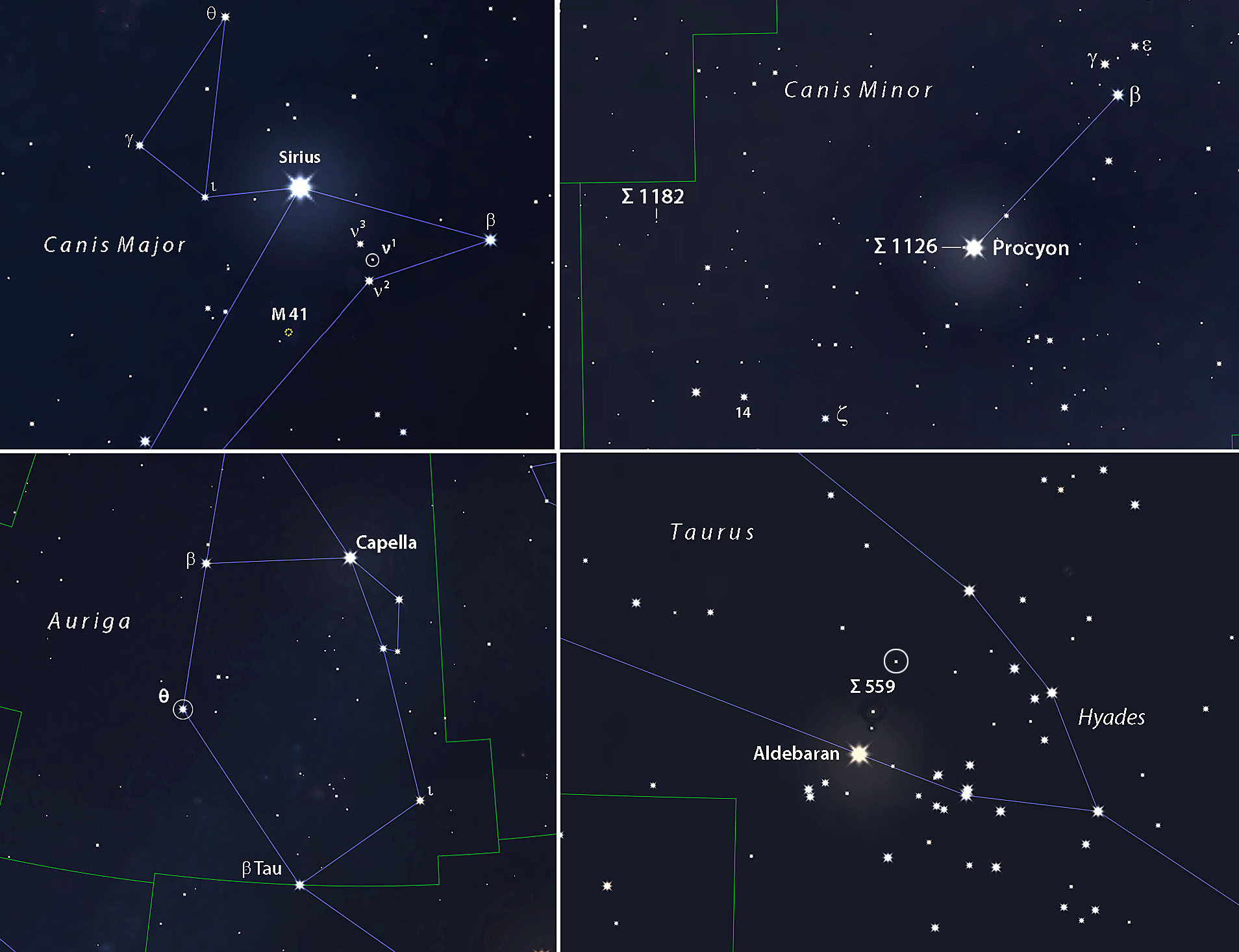 Explore Double Stars in the "Winter Pair-a-gon" - Sky & Telescope
