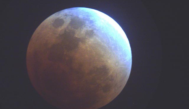 Blue Eclipsed Moon | Bob Johnson - Sky & Telescope