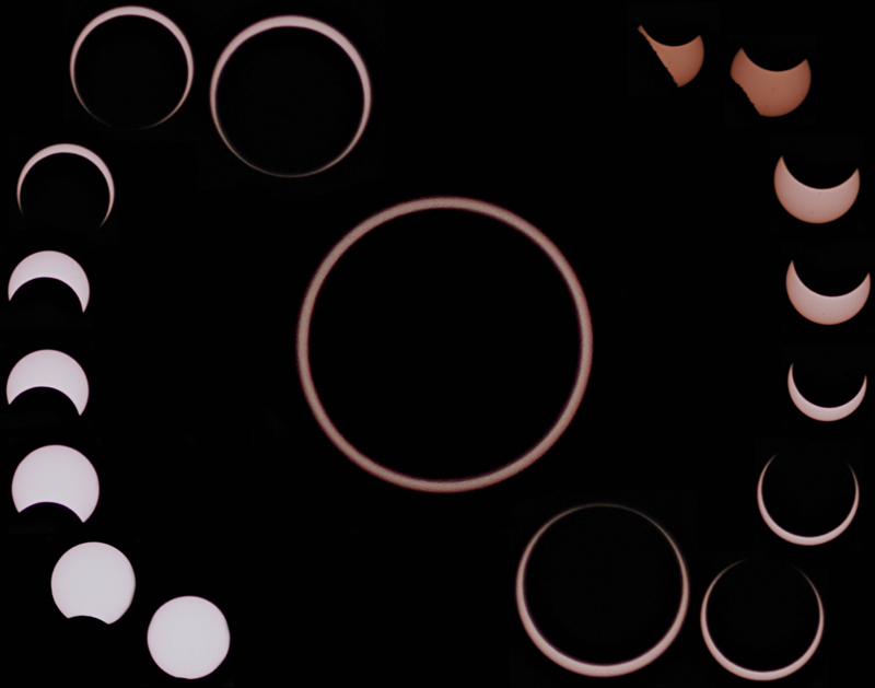 solar eclipse montage | Mario Motta - Sky & Telescope