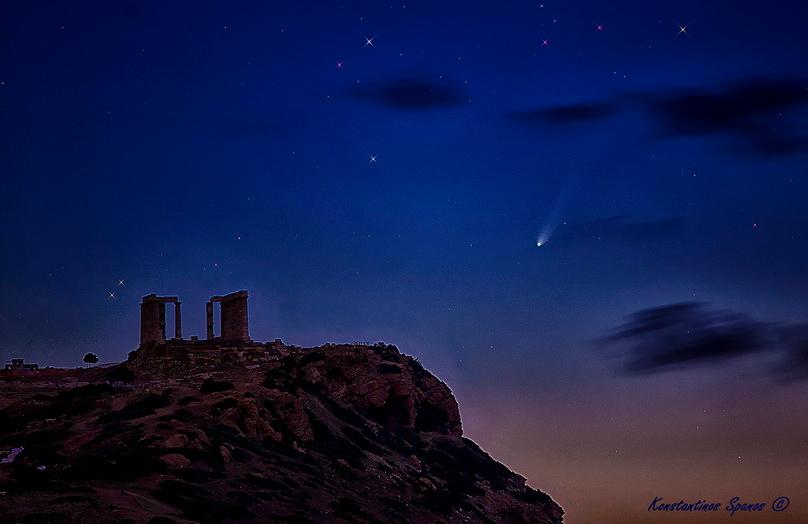 Comet ISON & The Temple of Poseidon | Konstantinos Spanos - Sky ...