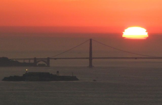 Golden Gate Sunset Mirage | Jonathan Wheatley - Sky & Telescope