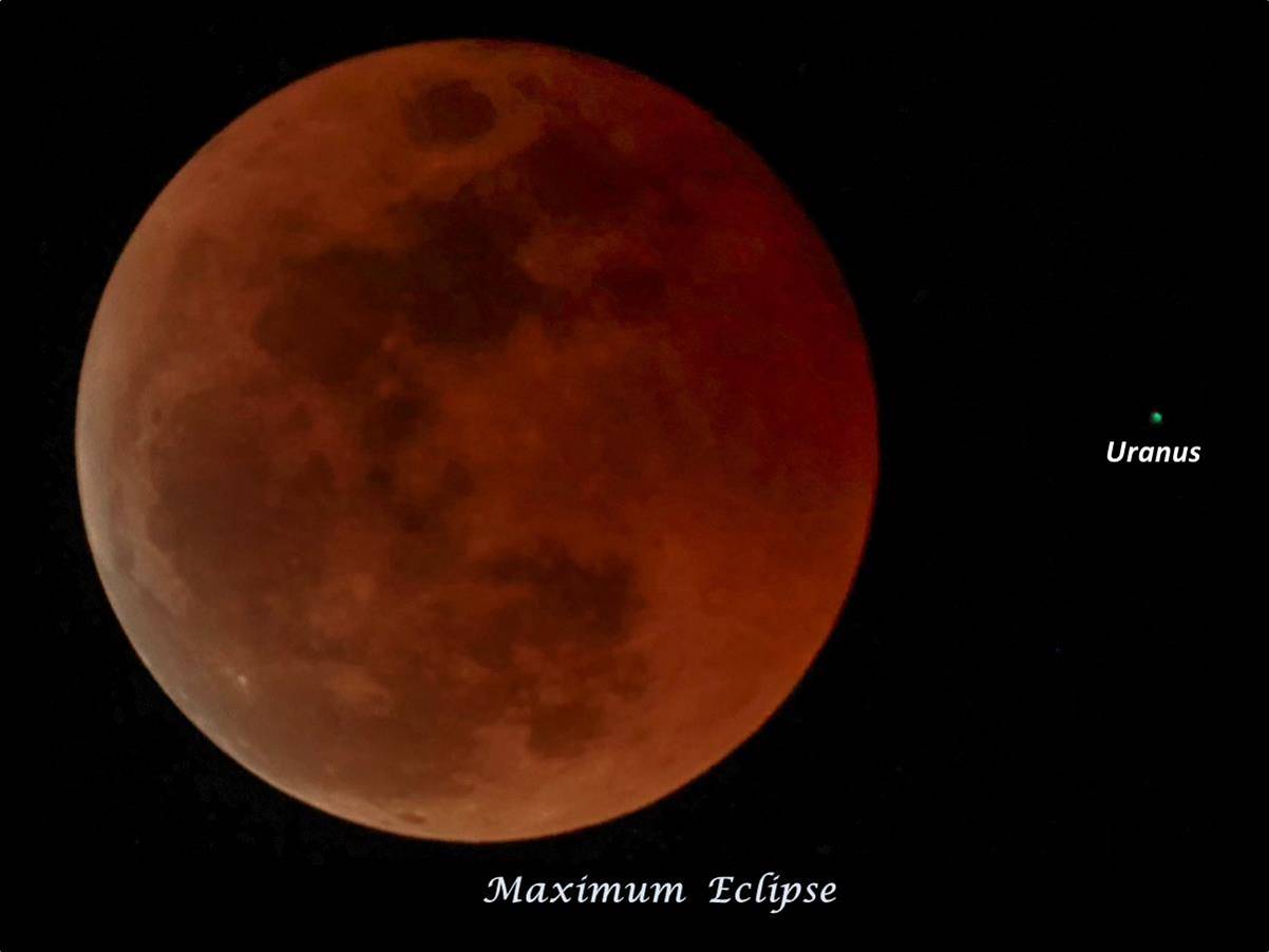 Conjunction of Moon and Uranus during the Lunar Eclipse - Sky & Telescope