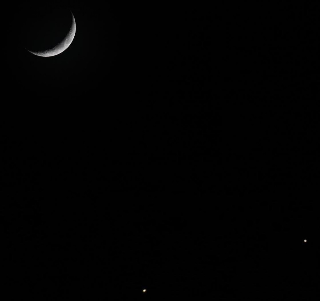 Moon Jupiter Venus Conjunction | Jim Tomaka - Sky & Telescope
