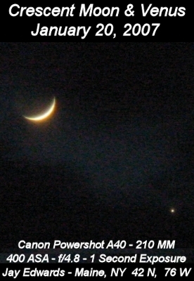 Crescent Moon & Venus | Jay Edwards - Sky & Telescope