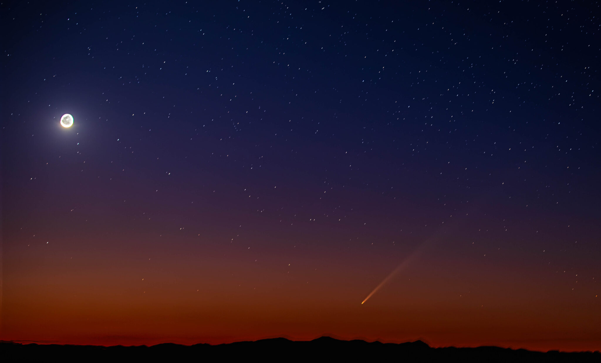 Moon and Comet - Sky & Telescope