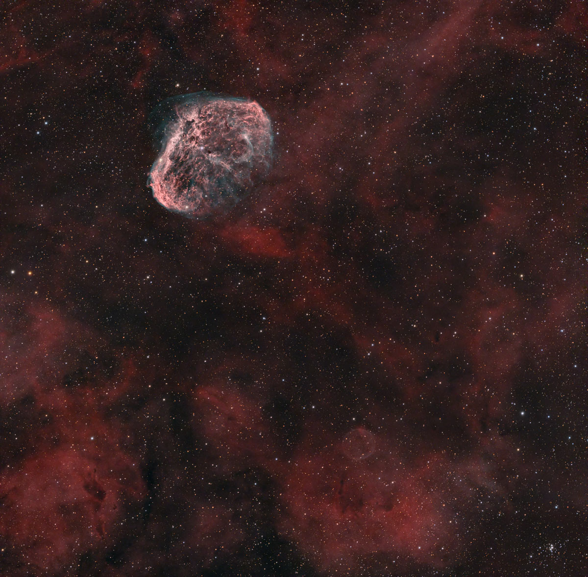 NGC 6888 Crescent Nebula, with Soap Bubble - Sky & Telescope