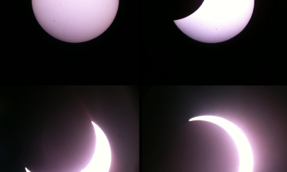 Various stages of solar eclipse | Vibhu - Sky & Telescope