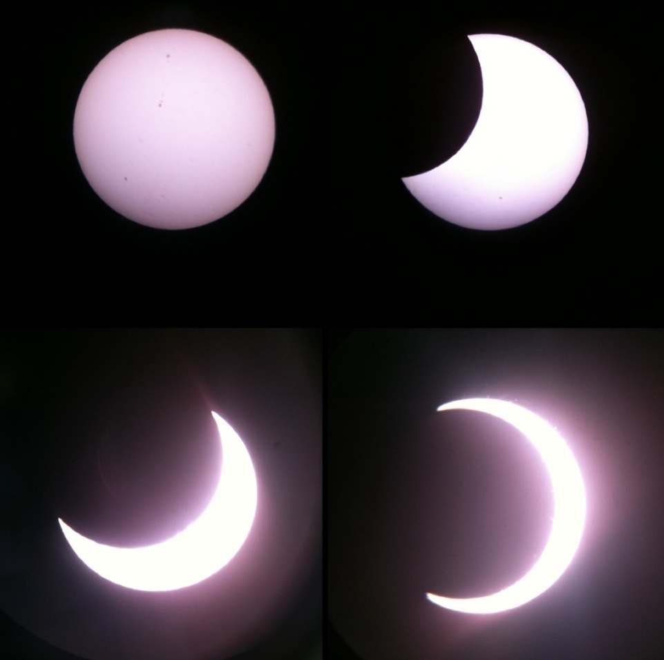 Various stages of solar eclipse | Vibhu - Sky & Telescope