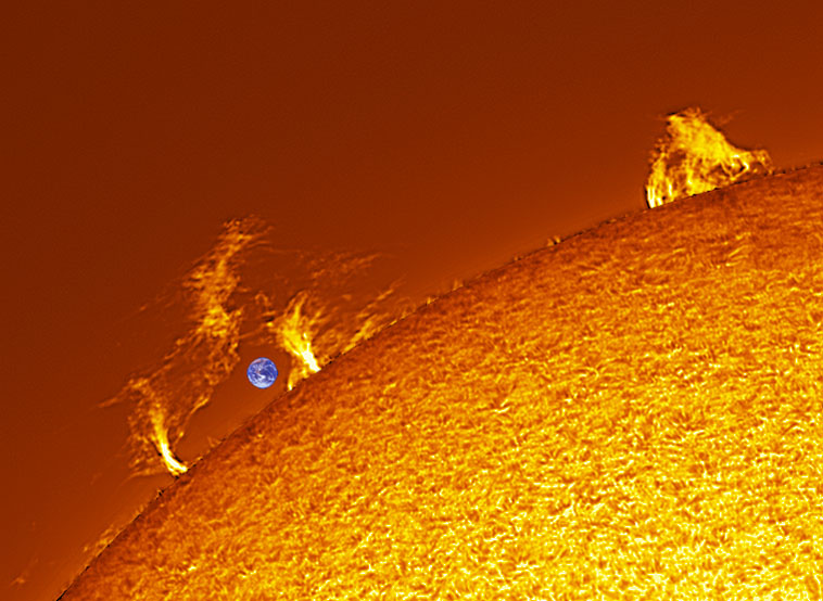 Solar Prominence compared with the Earth | Jesús Carmona de Argila ...