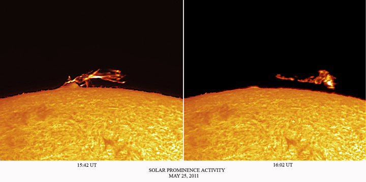 solar prom, 93,000 kilometers per hour | John Stetson - Sky & Telescope