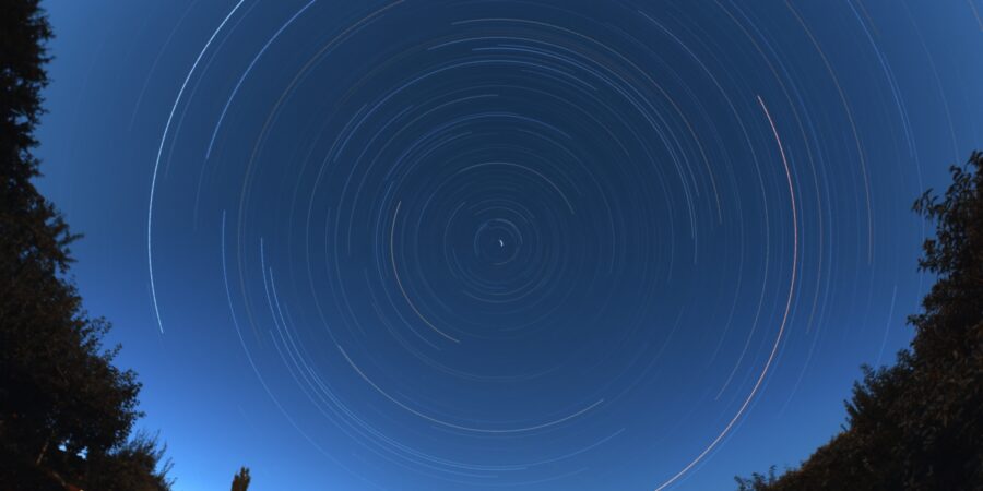 Star Trail under full moon - Sky & Telescope