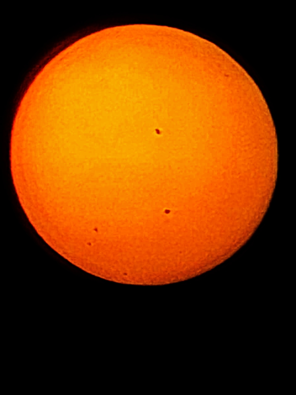 sun with sunspots - Sky & Telescope