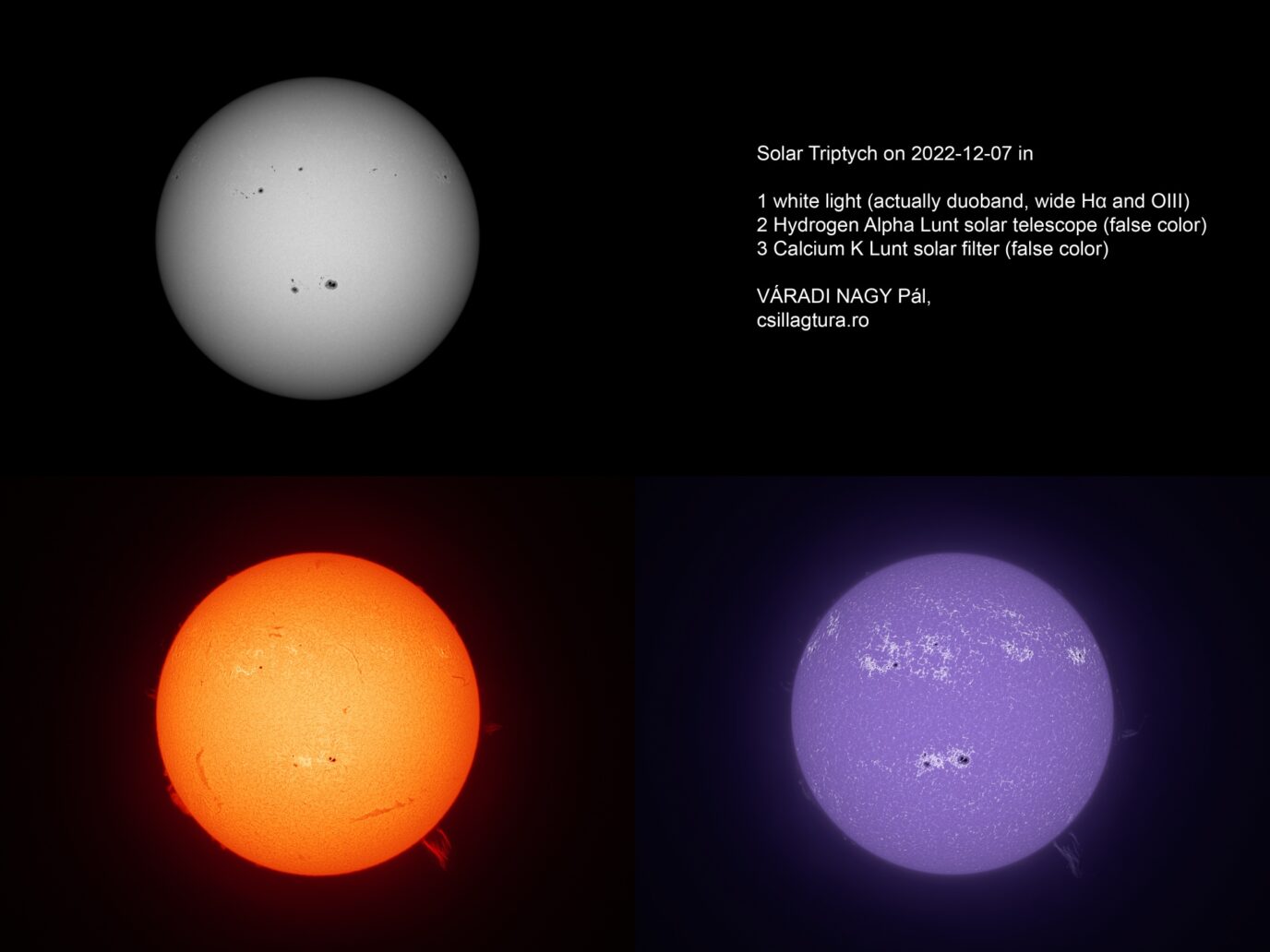 Solar Triptych - Sky & Telescope